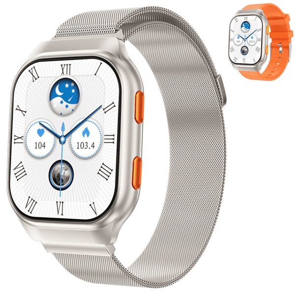 TUTT AMOLED Screen Smartwatch | Always-On Display Two Straps