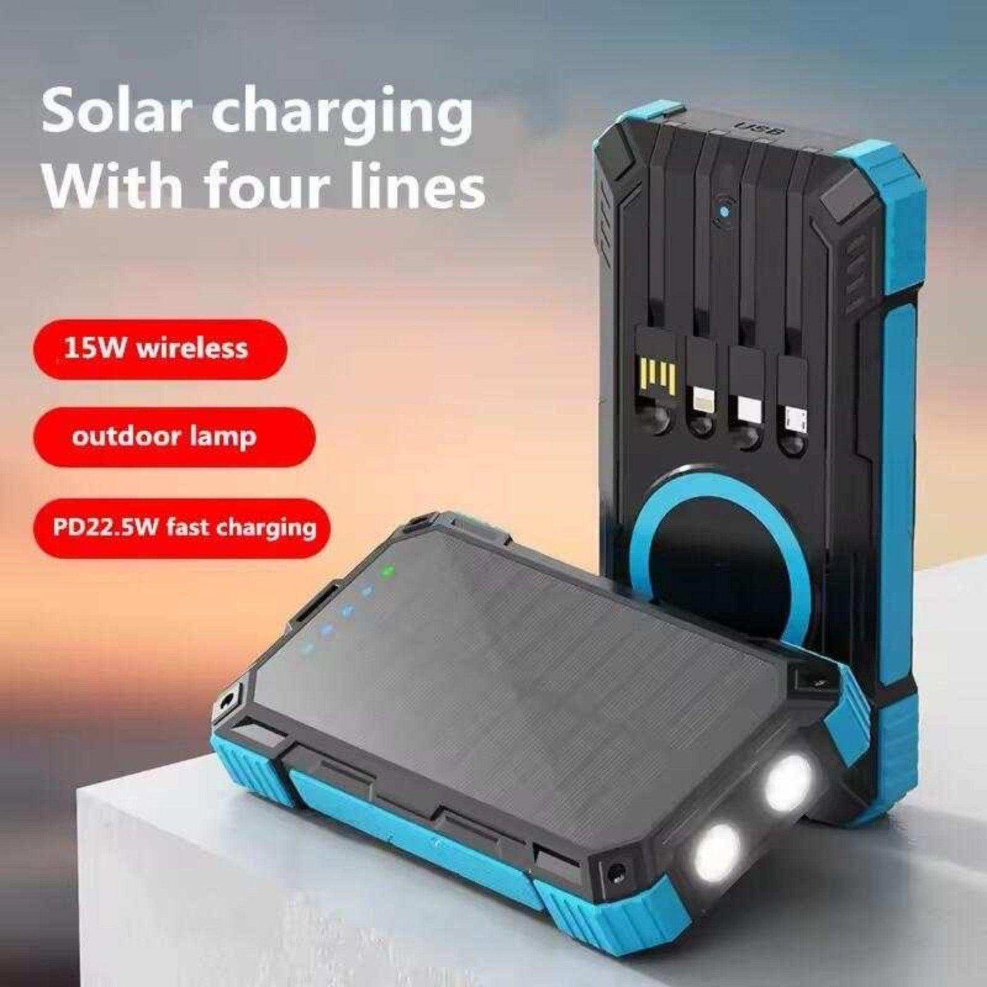 TUTT 30000mAh Portable Rugged Solar-Dual Mode Power Bank