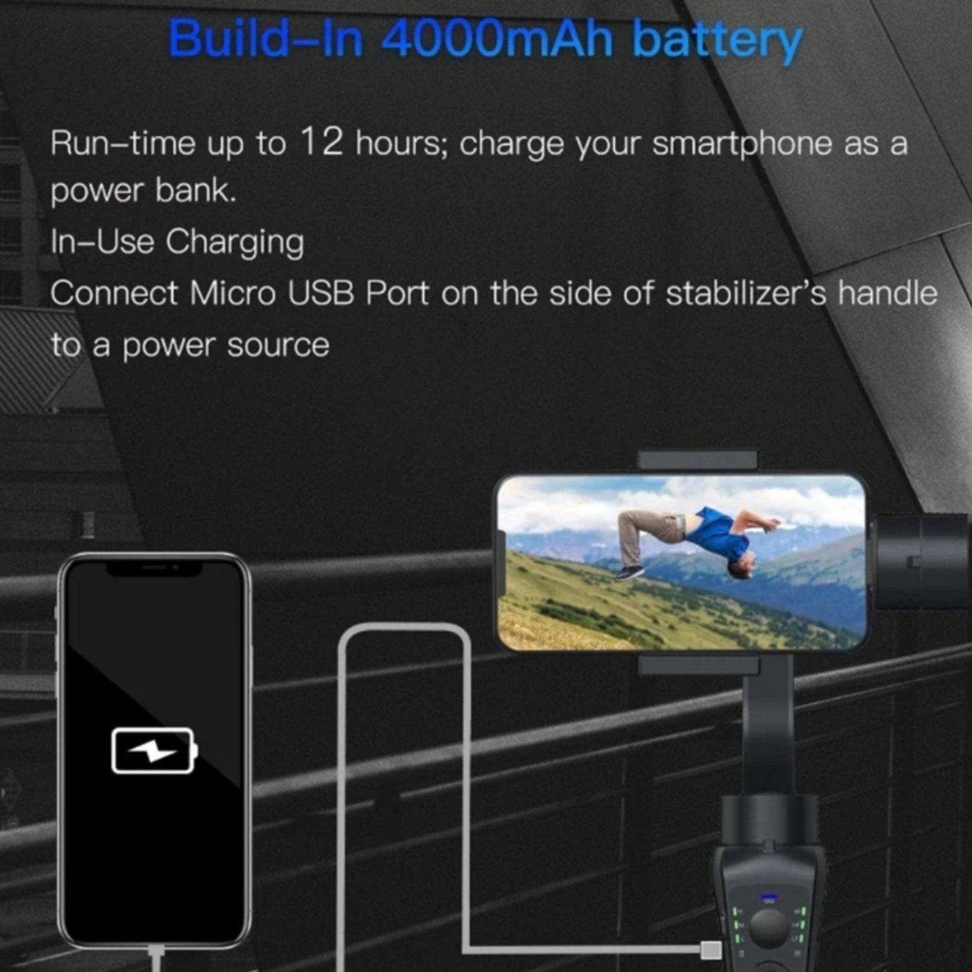 TUTT S5B (Upgraded) 3 Axis Gimbal Stabilizer with 360° rotation